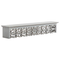 Decorative Grey Carved 30-in Shelf - Farmhouse - Display And Wall ...