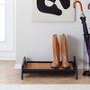 Double-Tier Stand, 2-Pair Rubber Boot Tray - Midcentury - Shoe Storage ...