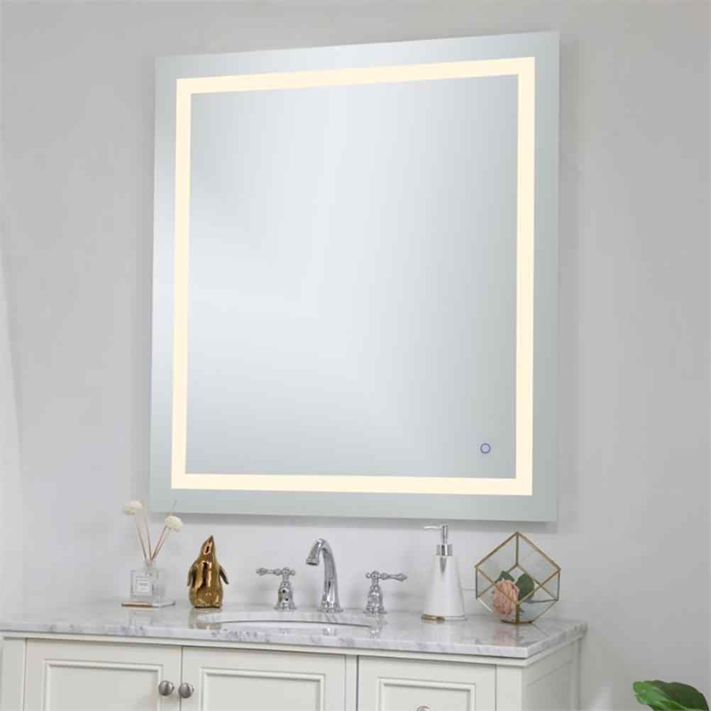 Elegant Decor Helios 36" x 27" Hardwired LED Bathroom Mirror with Touch ...