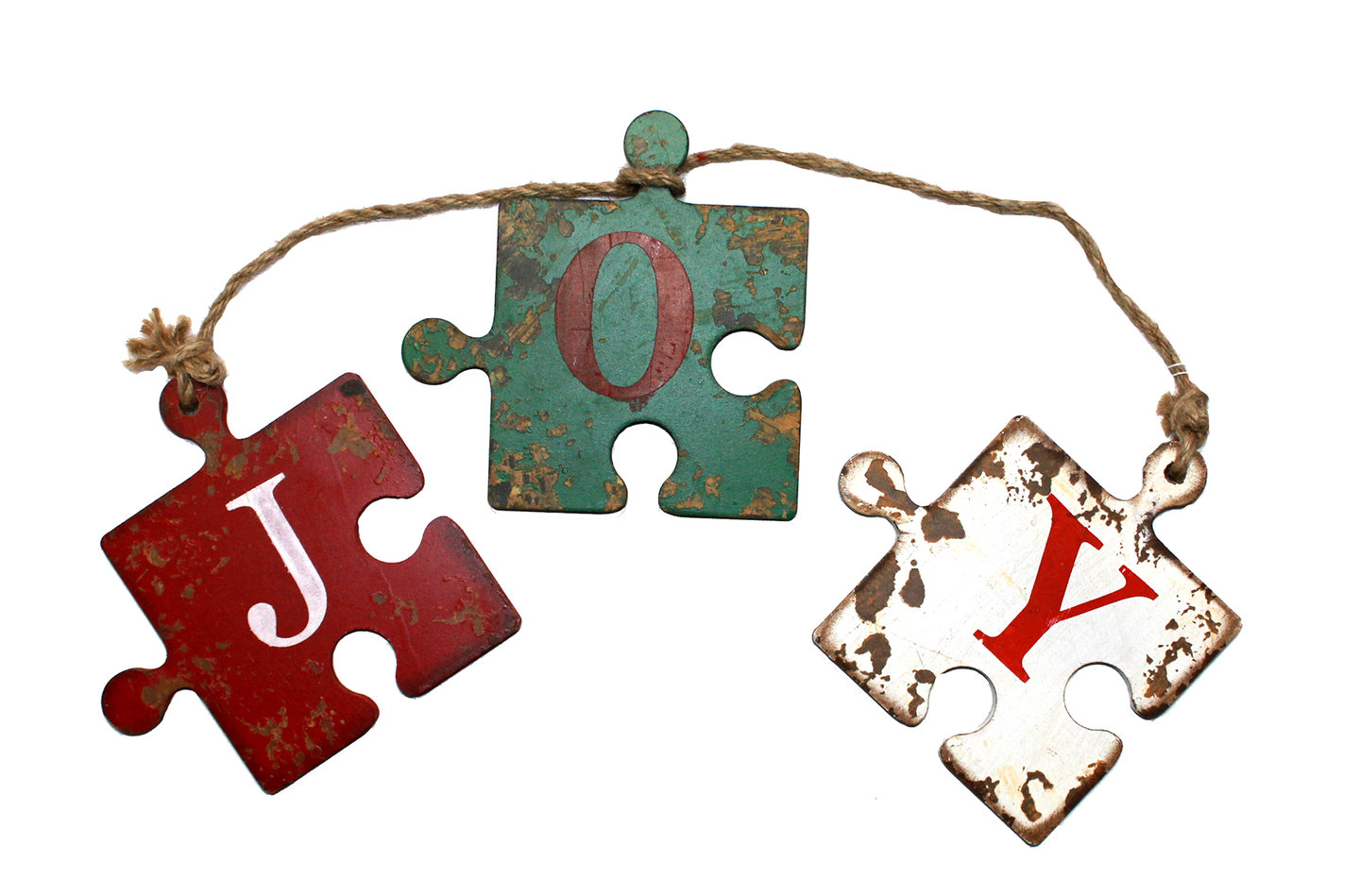 18" Distressed Wooden Joy Puzzle Sign - Farmhouse - Novelty Signs - by ...