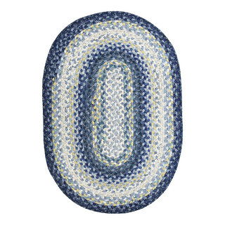 Homespice Decor Wedgewood Cotton Braided Rug (Oval), 2'x3 ...