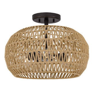 Quoizel Semi-Flush Mount 3-Light in Palladian Bronze - Beach Style ...