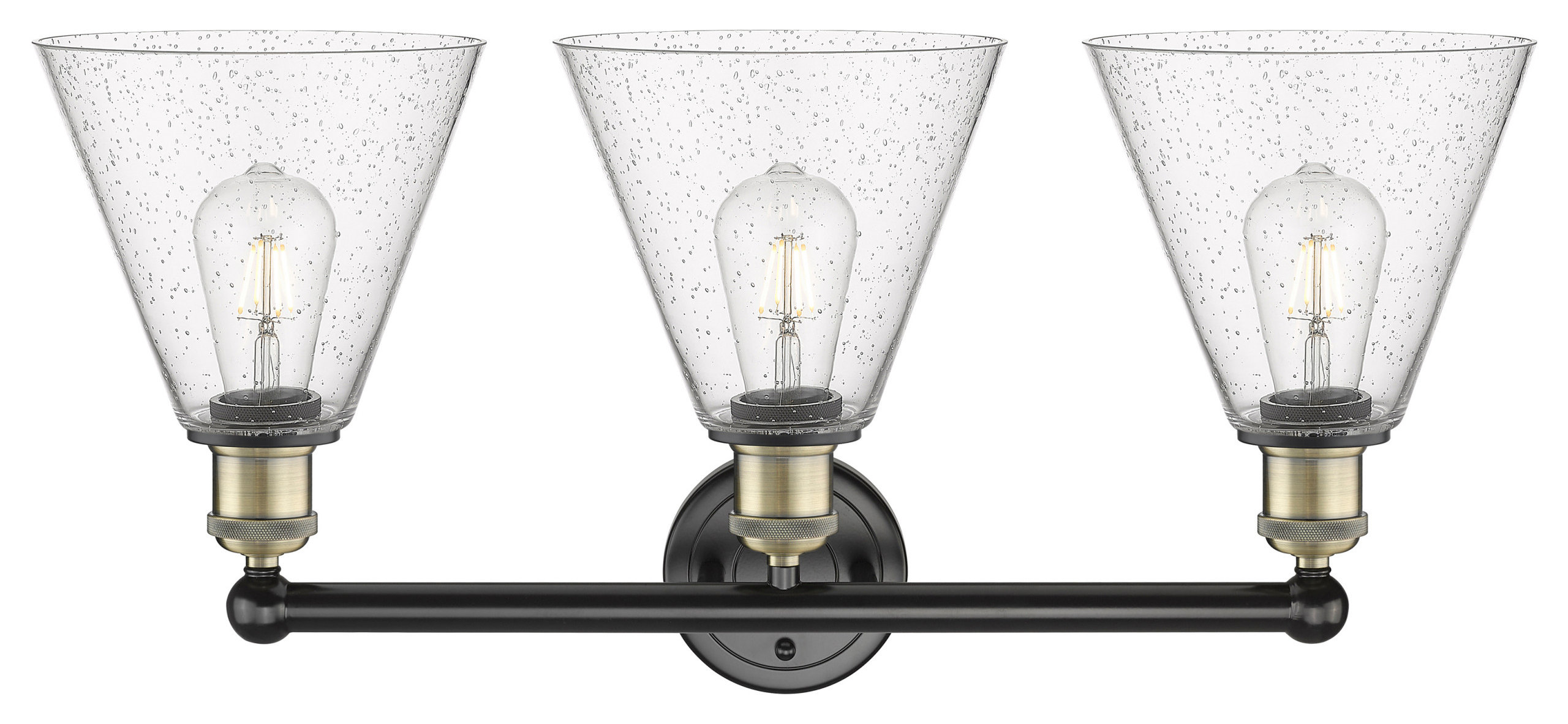 Berkshire 3-Light 26" Bath Vanity Light, Black Antique Brass Finish ...