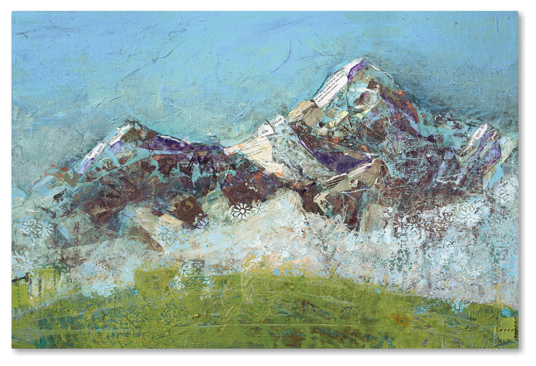 Kellie Day 'Wilson Fog Green' Canvas Art, 47"x30" - Contemporary ...