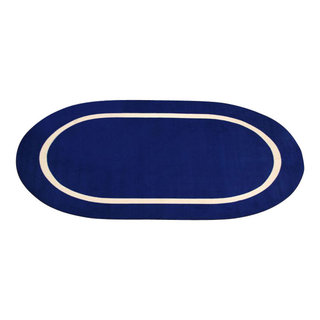 Blue and Creme Montessori Classroom Rug, 7'6"x12' - Contemporary - Kids ...
