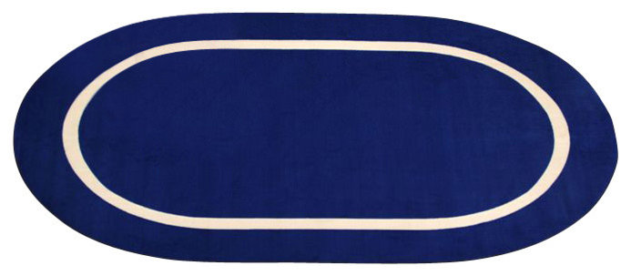 Blue and Creme Montessori Classroom Rug, 4'x6' - Contemporary - Kids ...