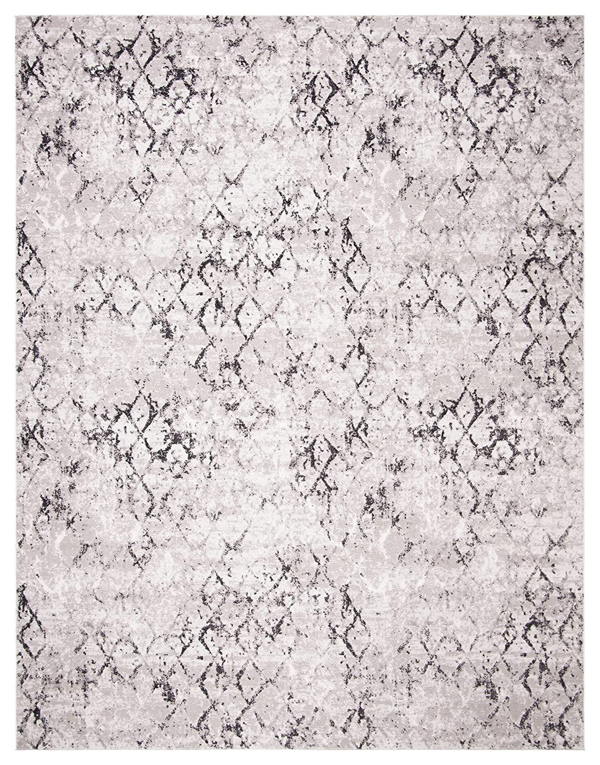 Trellis Patterned Modern Area Rug, Kid & Pet Friendly, Stain-Resistant ...