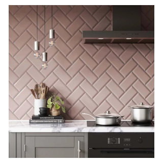 Brick Metro Pink Blush Tiles - London - by Metro Tiles | Houzz