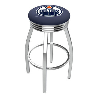Holland L8C3C Edmonton Oilers 25" Swivel Counter Stool - Chrome ...