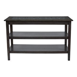 Baroque Cocktail Table With Mosaic Tile Inlay - Rustic - Console Tables ...