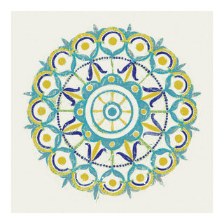 "Lakai Circle V Blue and Yellow" Digital Paper Print by Kathrine Lovell ...