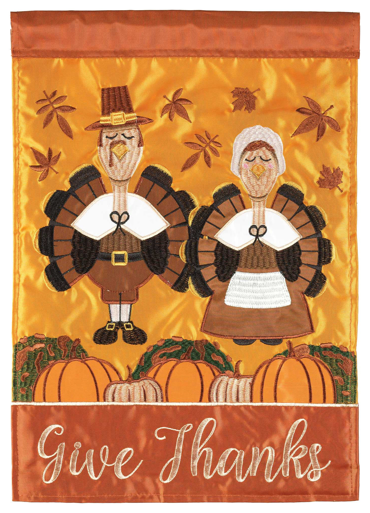 Turkey Pilgrims Flag, Polyester, Garden - Traditional - Flags And ...