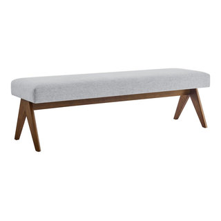 Lyra 63 Fabric Upholstered Bench - Contemporary - Accent And Storage ...