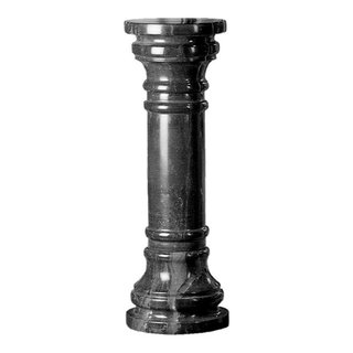 Design Toscano Charcoal (Black) 31 In Marble Column - Transitional ...