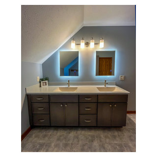 Kids Bathroom Update with Medallion Apollo Dockside Stain Vanity ...