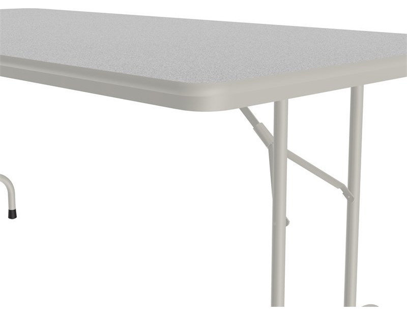 Correll 36"W x 96"D Melamine Top Folding Table in Gray Granite ...