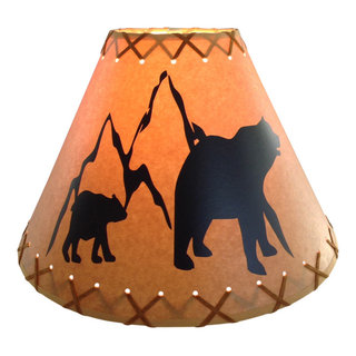 14" Diameter Bear Shade - Rustic - Lamp Shades - by Reel Lamps | Houzz