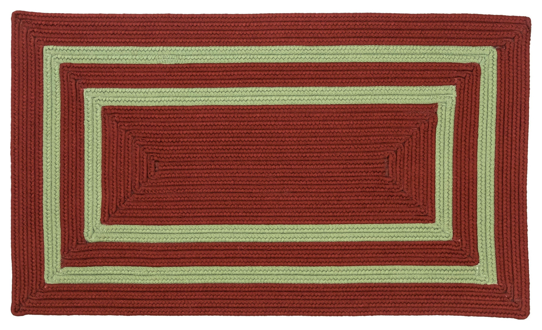 Double Border Christmas Rug, Red/Green 42"x66" - Contemporary - Outdoor ...