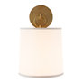 French Cuff Sconce in Soft Brass with Silk Shade - Transitional - Wall ...