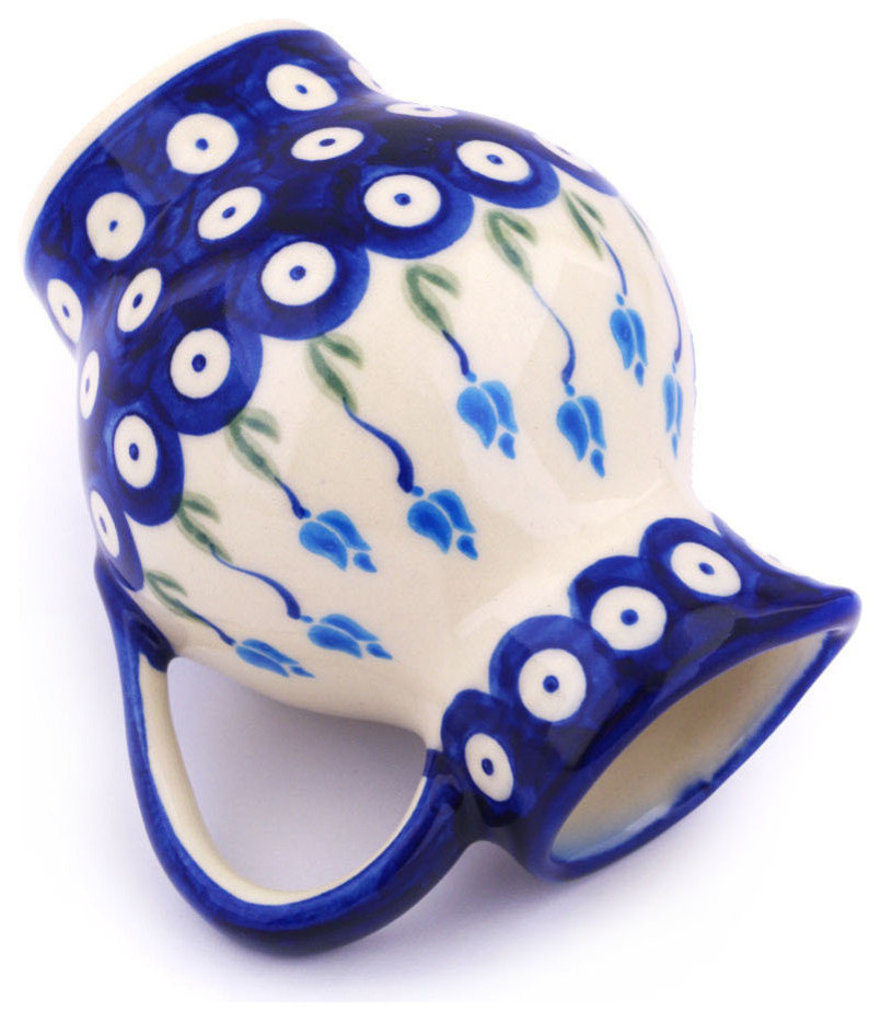 Polmedia Polish Pottery 11 oz. Stoneware Pitcher - Traditional ...