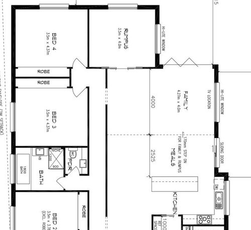 Need help for my back room rumpus, family room and bedroom layout ...