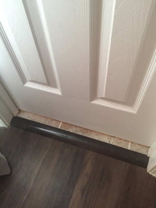 New tiled bathroom threshold problem!