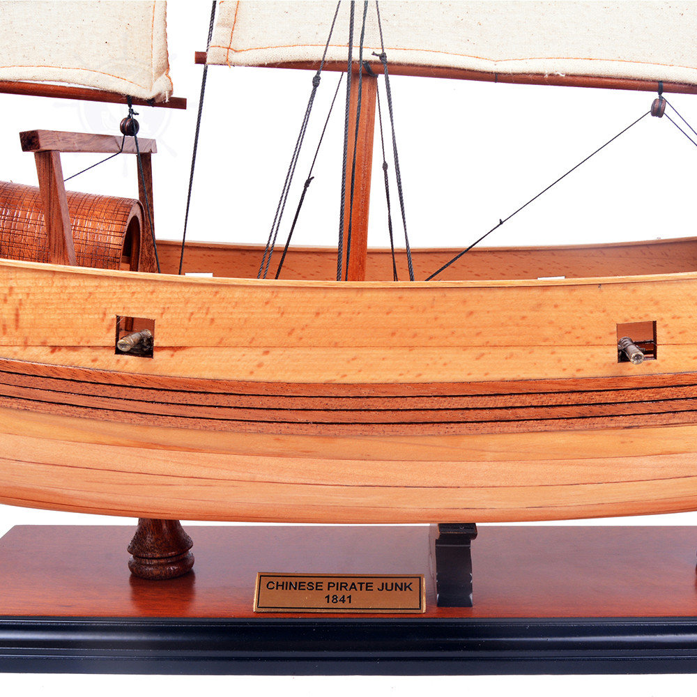 Chinese Junk Natural Finish Wooden Handcrafted boat model - Beach Style ...