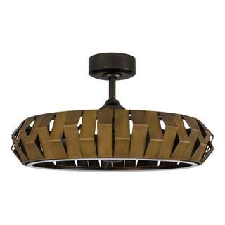 17" Height Bronze Patina Fan Light - Contemporary - Ceiling Fans - by ...