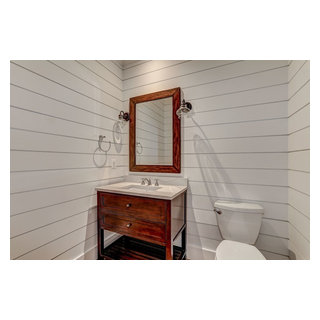 Modern Farmhouse Custom Home Powder Room - Farmhouse - Powder Room - DC ...