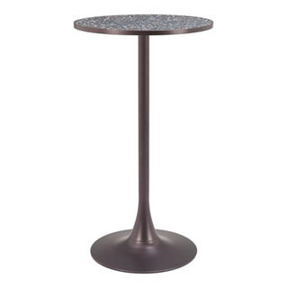 Bite Bar Table Black & Bronze - Indoor Pub And Bistro Tables - by ...