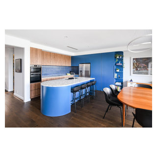 Blue Kitchen with Terrazzo Benchtops - Eclectic - Kitchen - Sydney - by ...