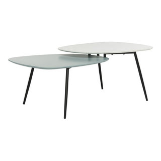 Miriam Bi- Level Coffee Table White - Midcentury - Coffee Tables - by ...