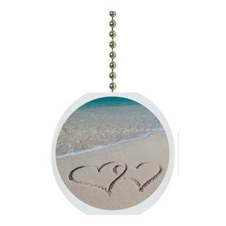 Beach Hearts in Sand Ceiling Fan Pull - Beach Style - Ceiling Fan ...