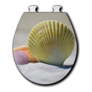White Toilet Seat, Shellicious - Beach Style - Toilet Seats - by House ...