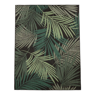 In & Outdoor Rug With Green Palm Tree Design, 2'x3'3" - Tropical ...