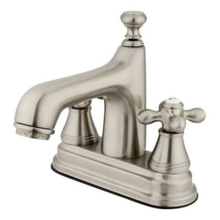 Vintage Two Handle 4" Centerset Lavatory Faucet With Brass Pop-up ...