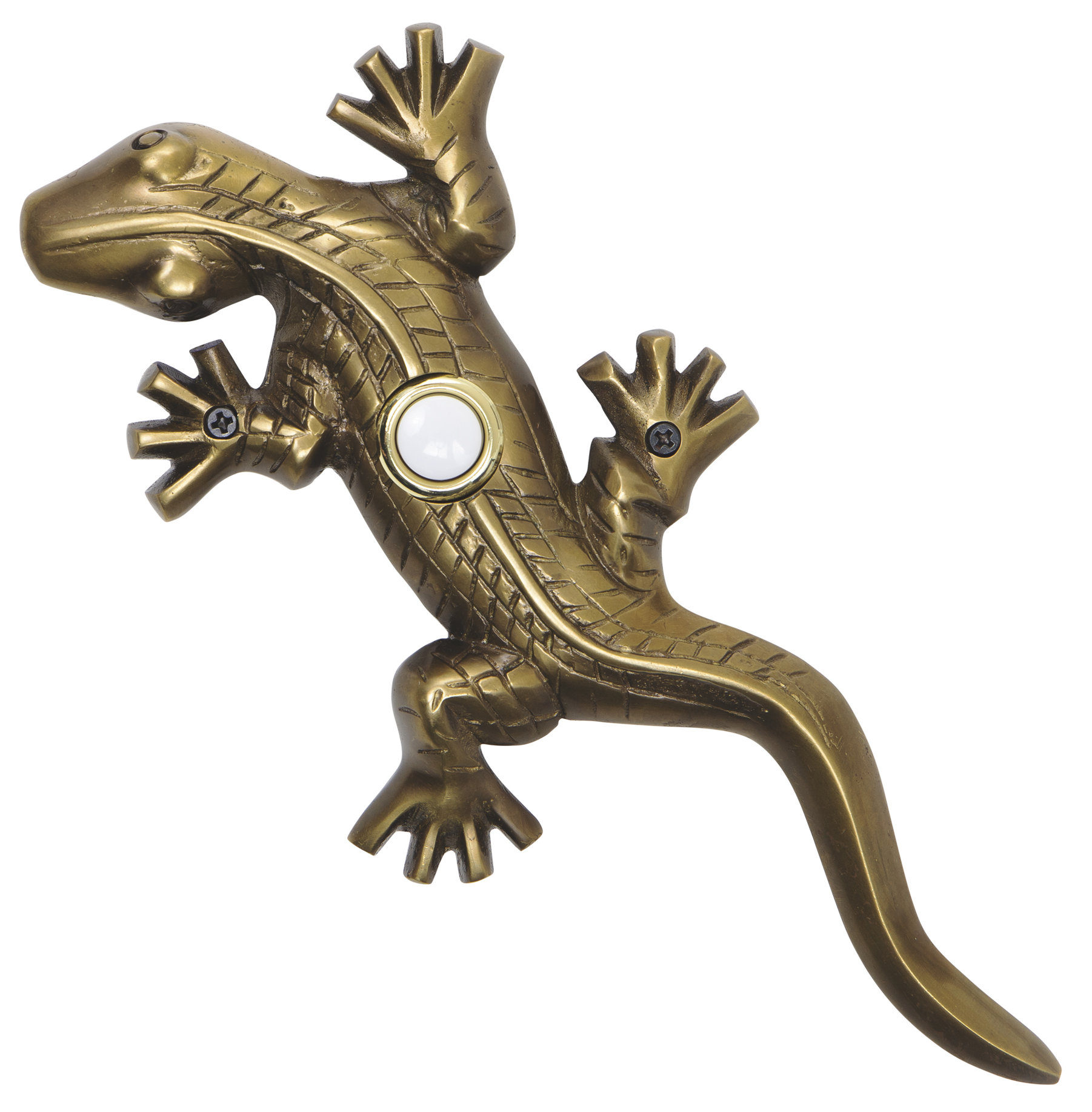 Brass Lizard / Gecko Doorbell in 4 Finishes - Contemporary - Doorbells ...