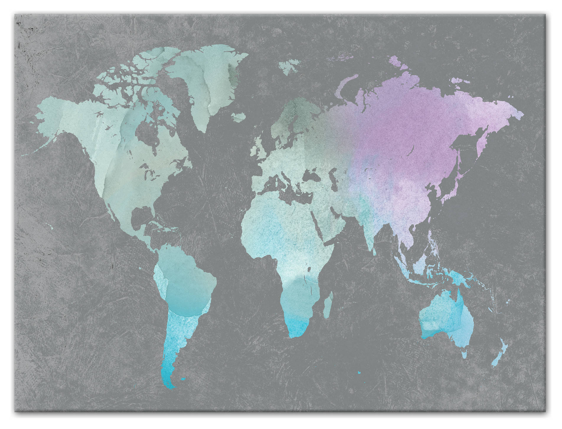 Watercolor World Map V Wall Art, 18x24 - Contemporary - Prints And ...