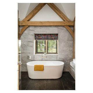 Full Interior Design Oak Frame Building - Farmhouse - Bathroom ...