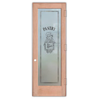 Pantry Doors - Piggy Chef Frosted Glass Design - 24" x 80" - CUSTOMIZE ...