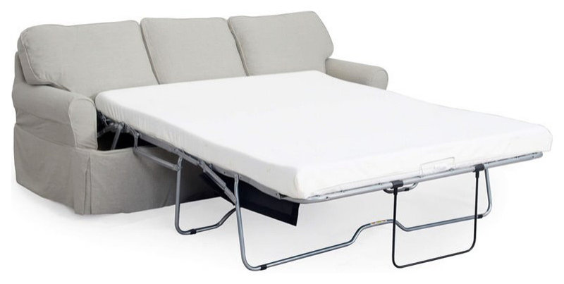 Sunset Trading Horizon Fabric Slipcover Reversible Chaise Sleeper Sofa in Gray - Farmhouse ...