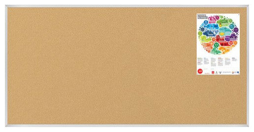 Valu-Tak Tackboard - Aluminum Trim - 4' X 5' - Contemporary - Bulletin ...