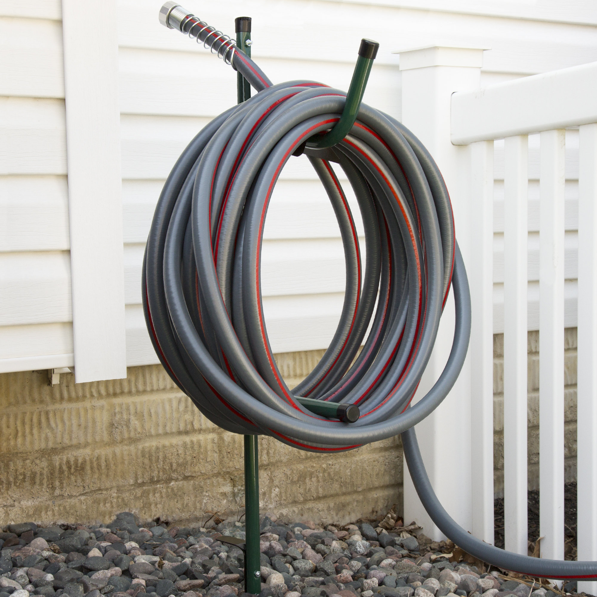 Water Hose Holder Easy-to-Install Garden Hose Storage Metal Rack With ...