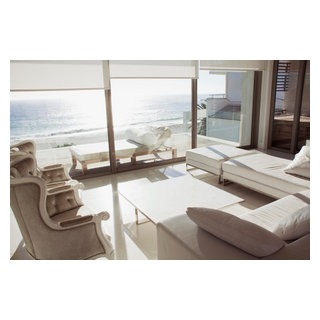 Shade by Jamie: Vertilux Roller Shades - Modern - Living Room - Austin ...