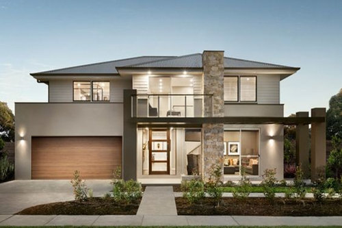 Custom Home exterior - Contemporary boxy home