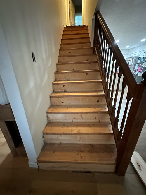 LVP on open side stairs