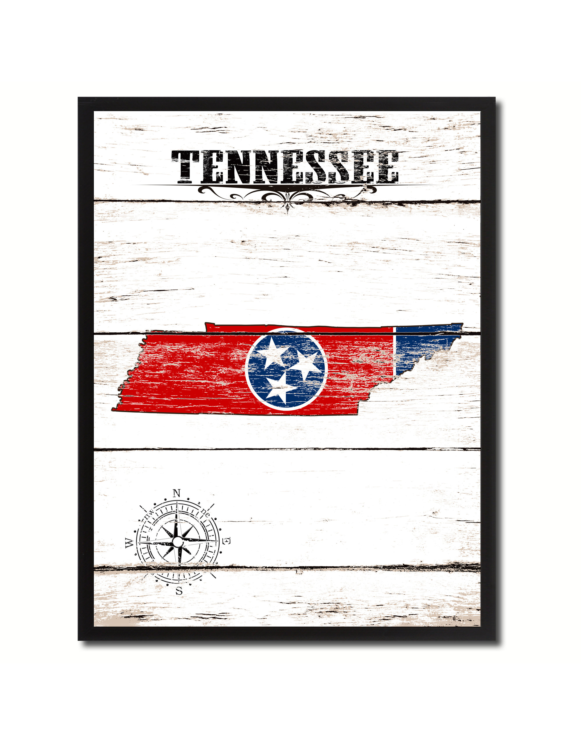 Tennessee State Flag Canvas, 28"x37", 22"x29" - Contemporary - Prints ...