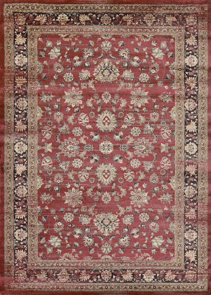 Couristan Zahara Area Rug, Oatmeal/Black, 9'2"x12'5" - Traditional ...