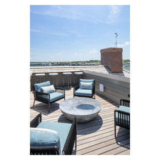 Modern Nantucket Nautical: Deck - Beach Style - Deck - by Betty ...
