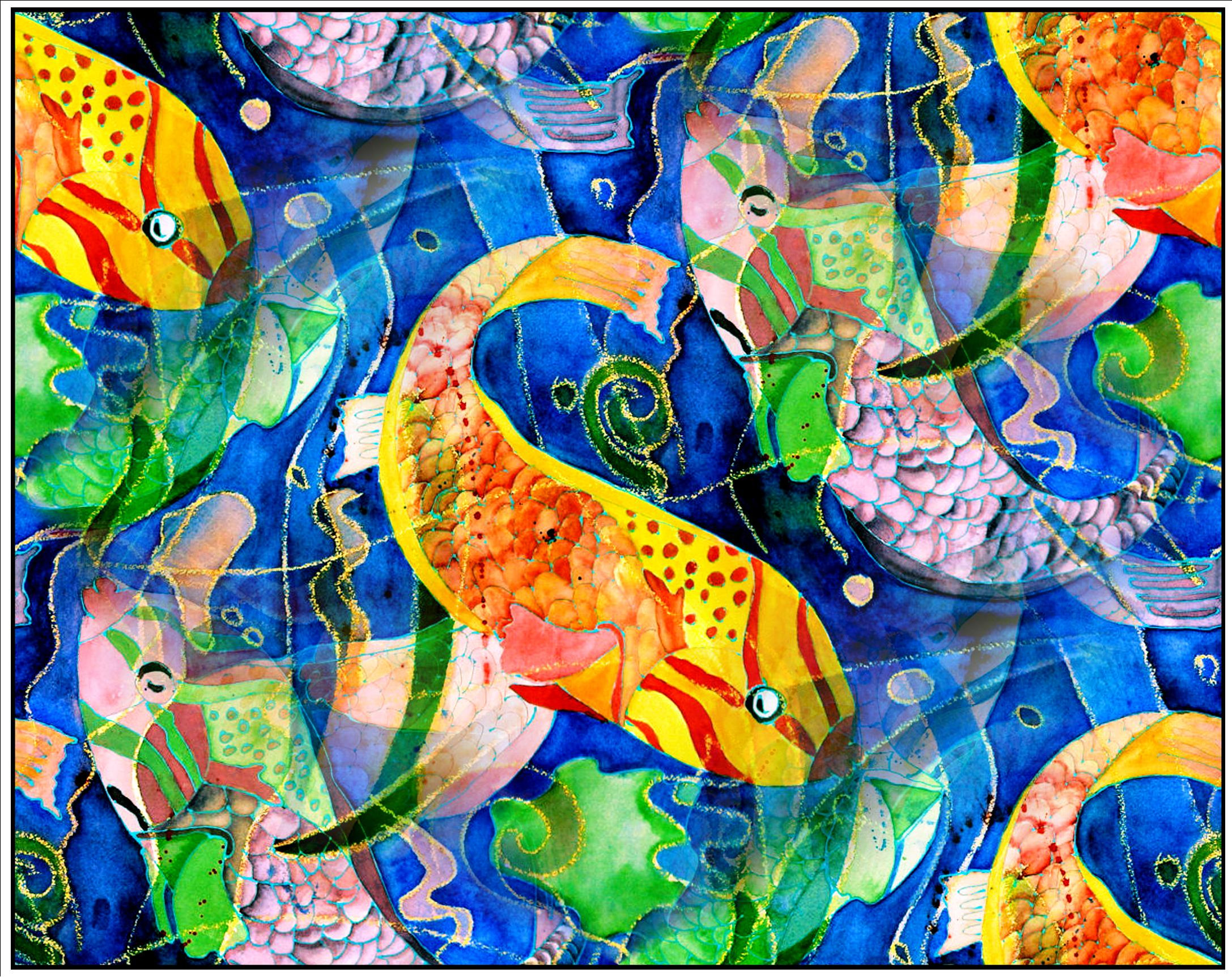 Tropical Fish Art Print, 20"x16" - Prints And Posters - by Gifts by the ...